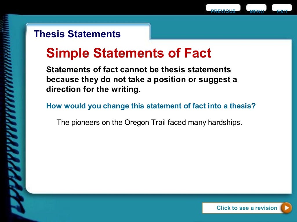 Thesis statements and controlling ideas