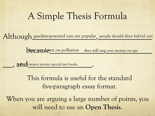 Thesis Statement About Money