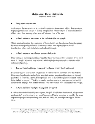Thesis statements sample | PDF