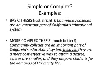 Thesis statements work shop | PPT