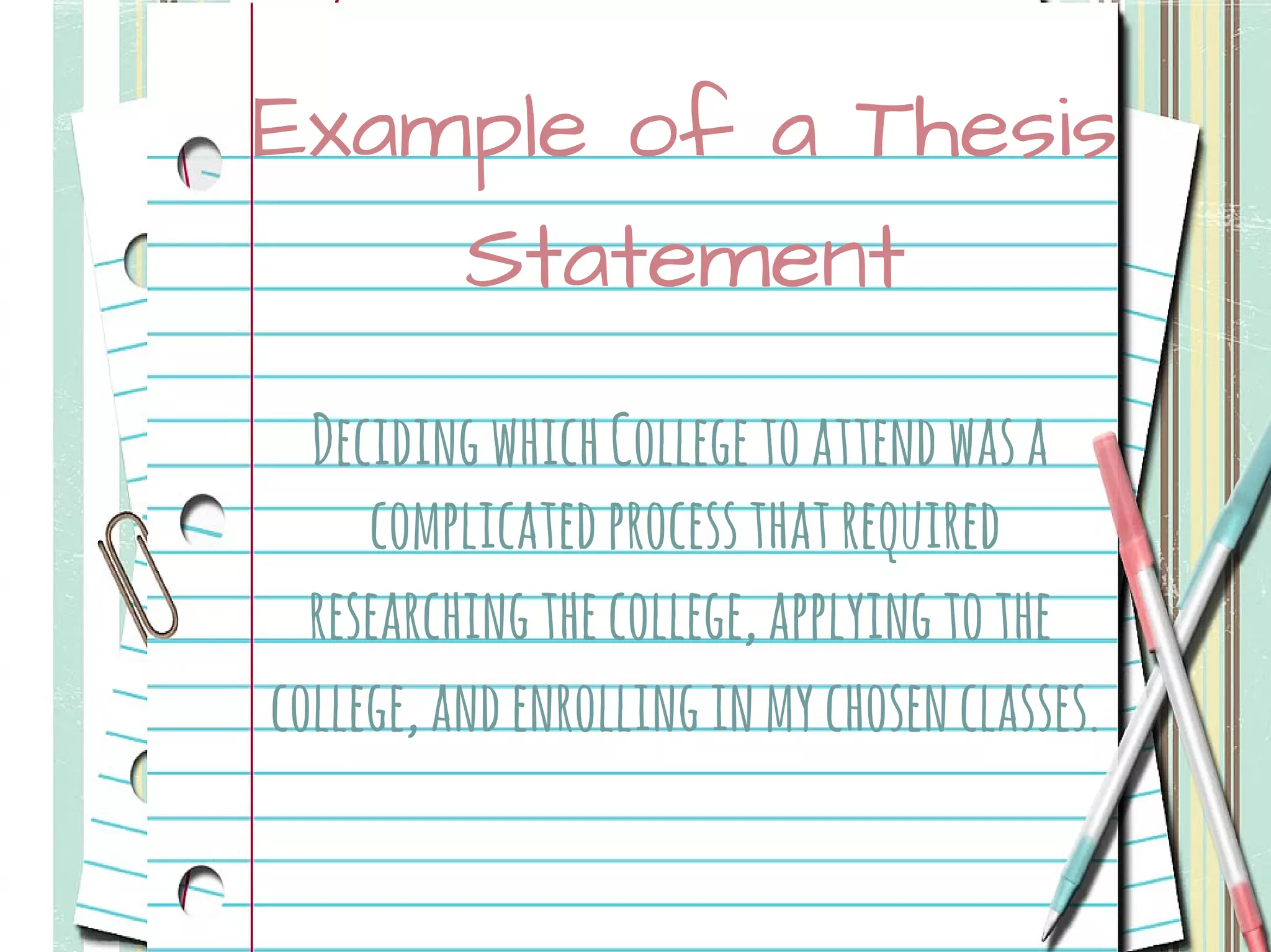 Thesis statement workshop | PPT