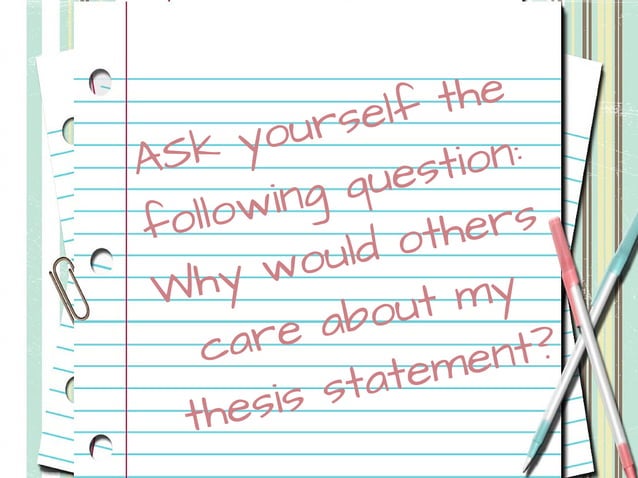 Thesis statement workshop | PPT