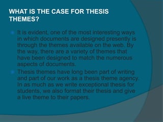 Thesis theme | PPTX