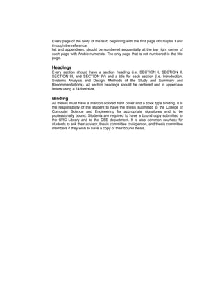[Thesis] thesis guideline | DOC