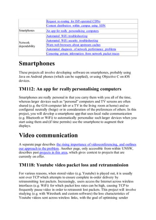 Thesis topics in networking | PDF