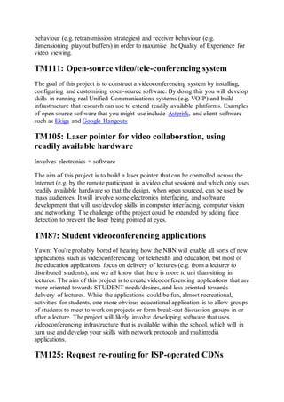 Thesis topics in networking | PDF