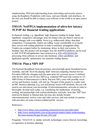 Thesis topics in networking | PDF