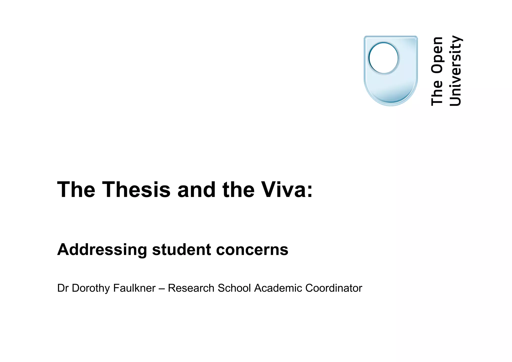 Thesis & viva student version 2013 [compatibility mode] | PDF