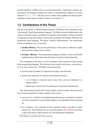 Efficient implementations of machine vision algorithms using a dynamically typed programming ...