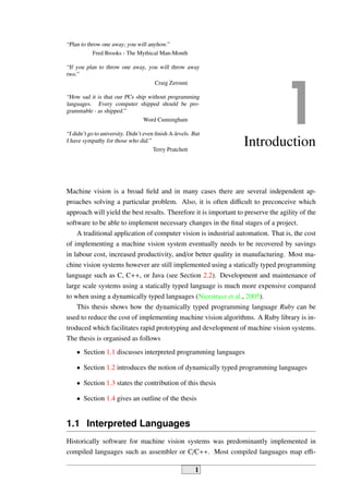 Efficient implementations of machine vision algorithms using a ...