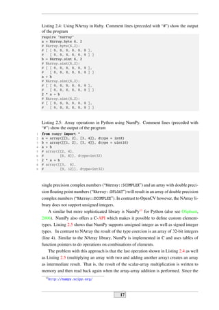 Efficient implementations of machine vision algorithms using a dynamically typed programming ...