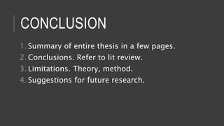 Thesis writing | PPTX