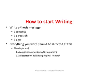 Thesis writing | PPT