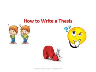 Thesis writing | PPT