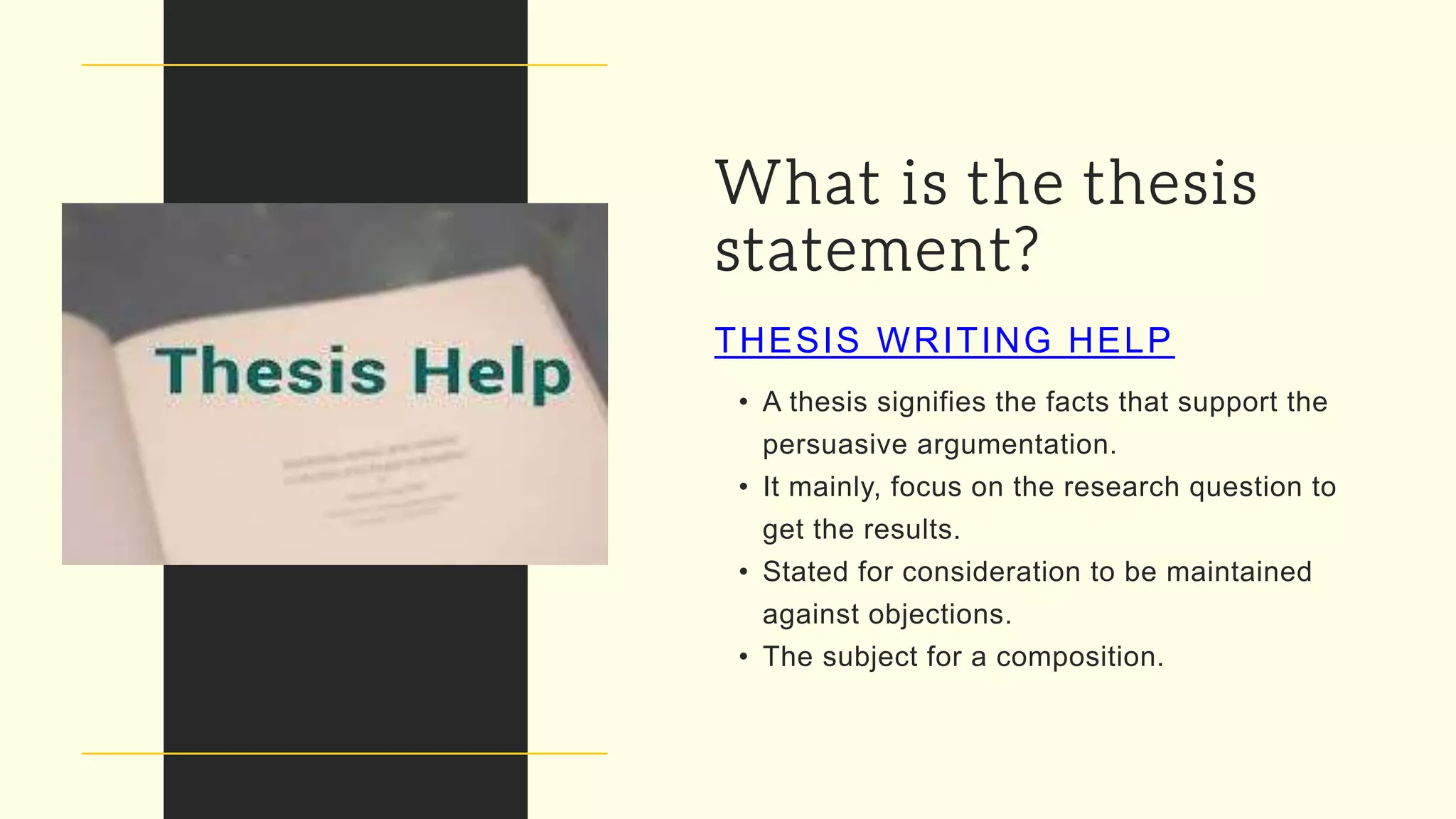 Thesis writing help in the UK | PPT | Free Download