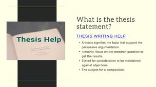 Thesis writing help in the UK | PPT