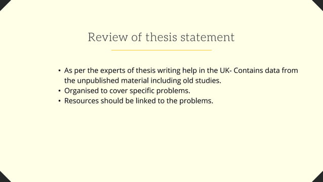 Thesis writing help in the UK | PPT