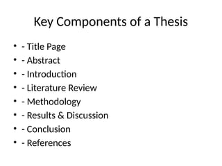 Thesis_Writing_Presentation 9f research methodology | PPT