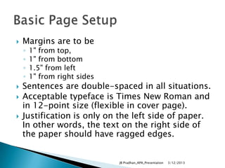 Thesis writing using apa format | PPTX