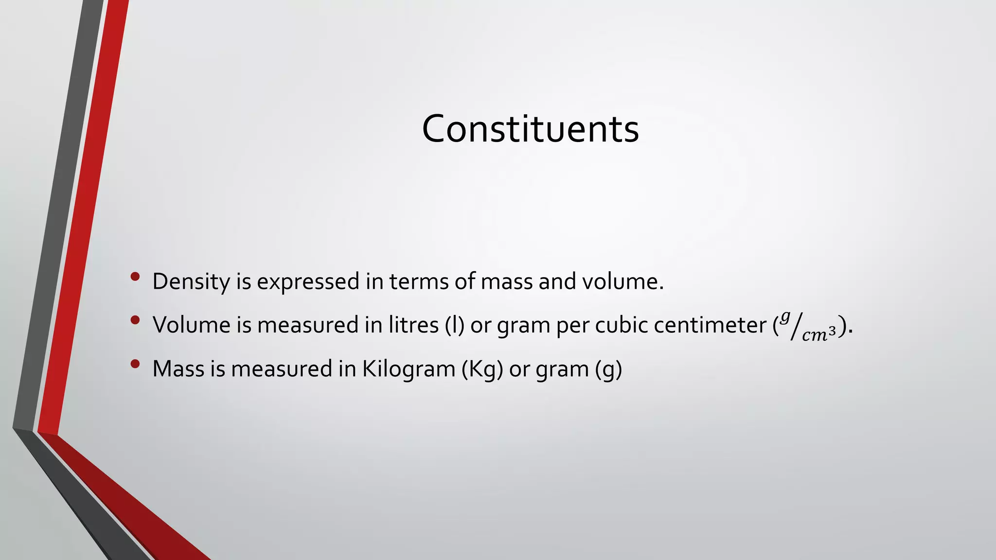 The si unit of density | PPT