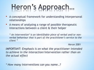 An Introduction to the Six Categories of Intervention perspective ...