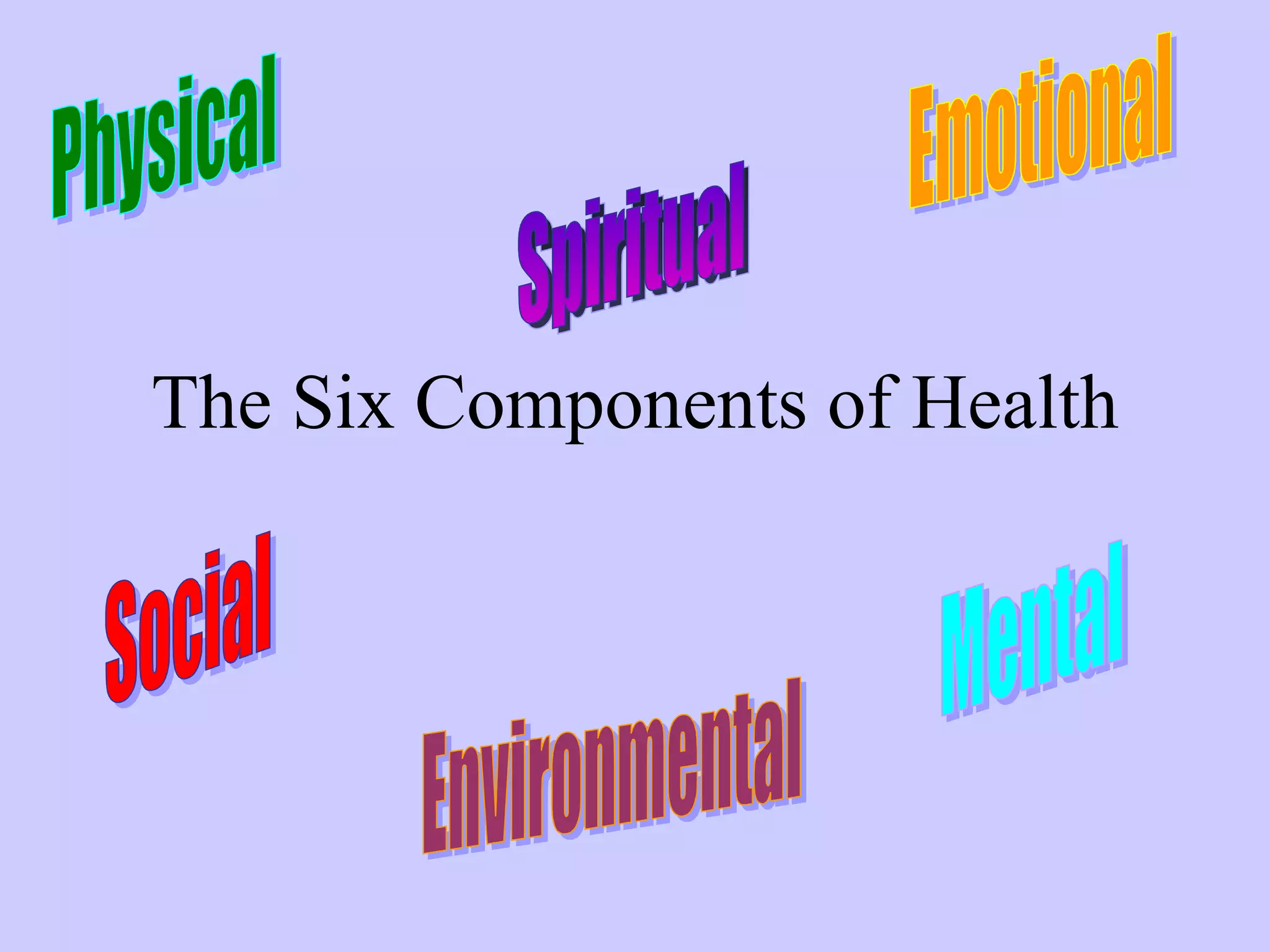 The Six Components of Health | PPT