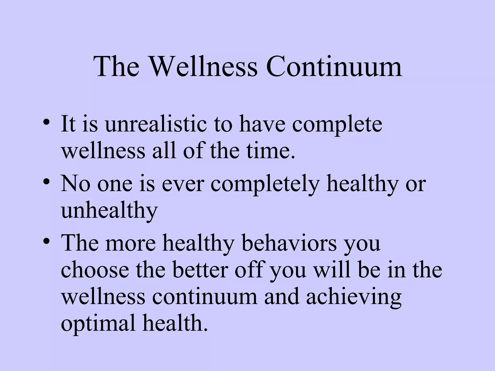 The Six Components of Health | PPT