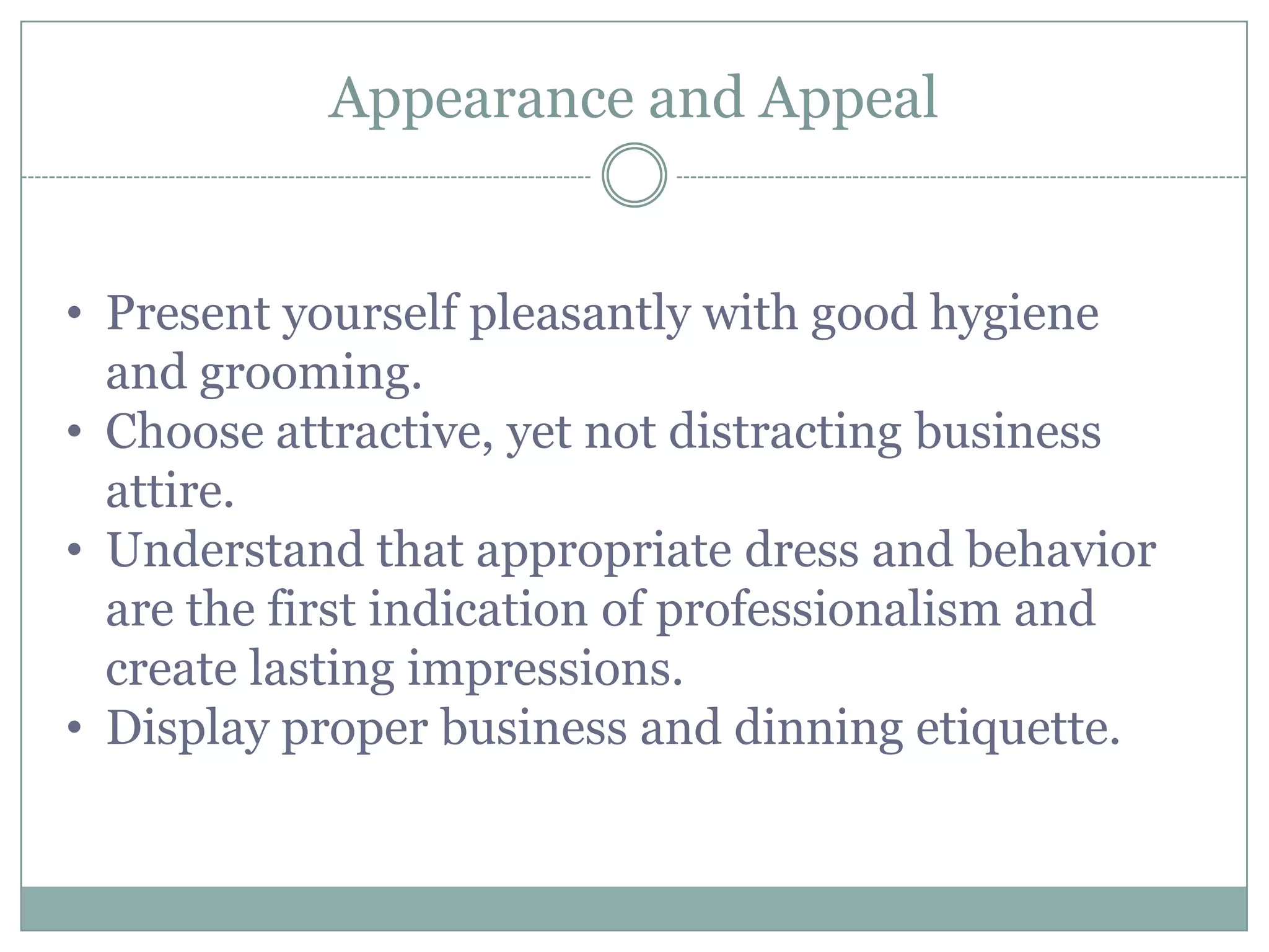 The six dimensions of professional behavior | PPTX