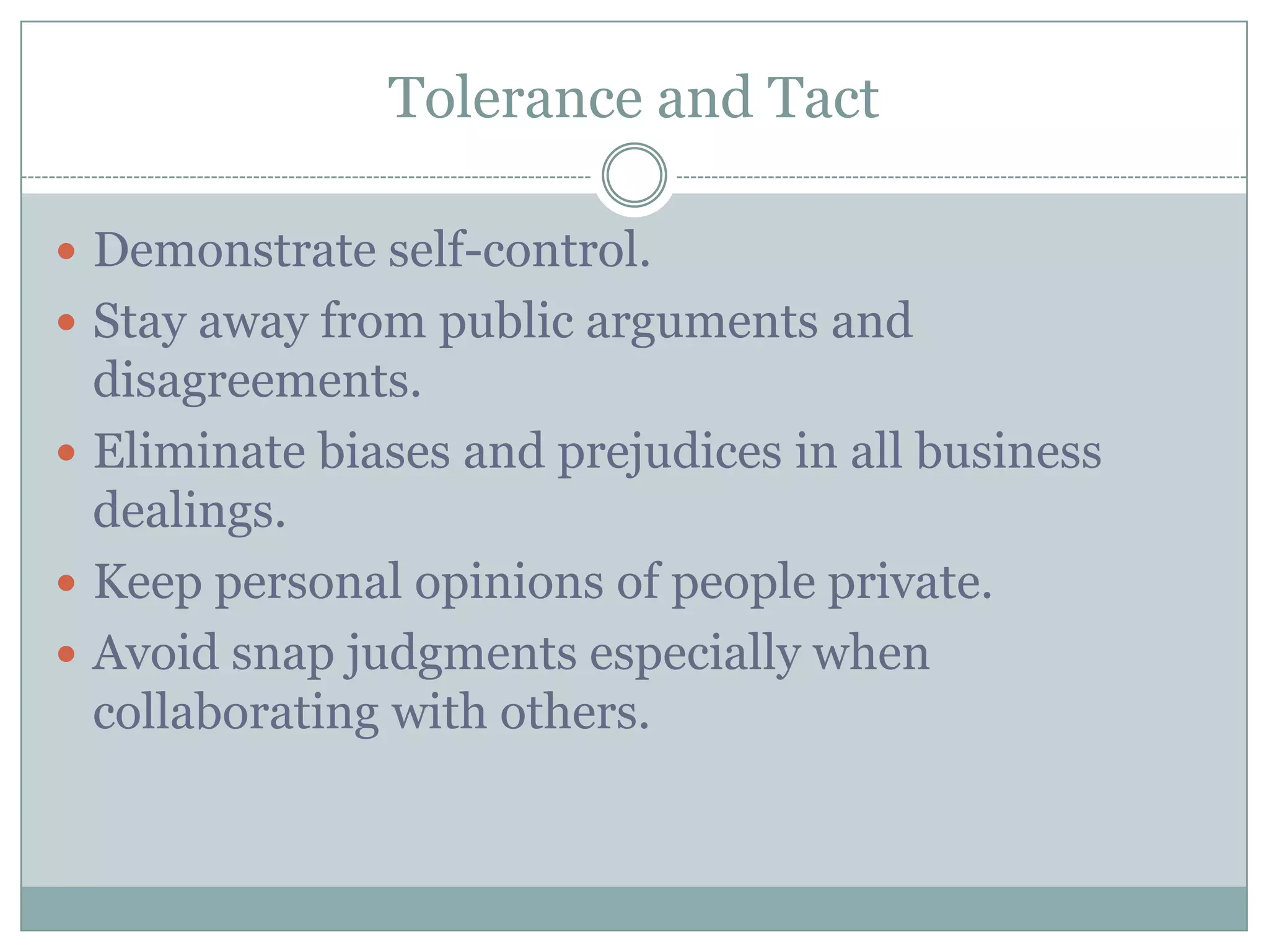 The six dimensions of professional behavior | PPTX
