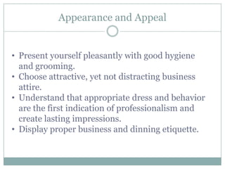 The six dimensions of professional behavior | PPTX