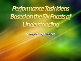 The six facets of understanding | PPT
