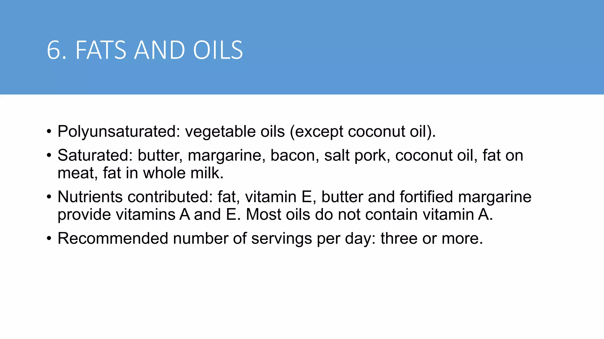 The six food groups | PPTX
