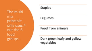 The six food groups | PPTX