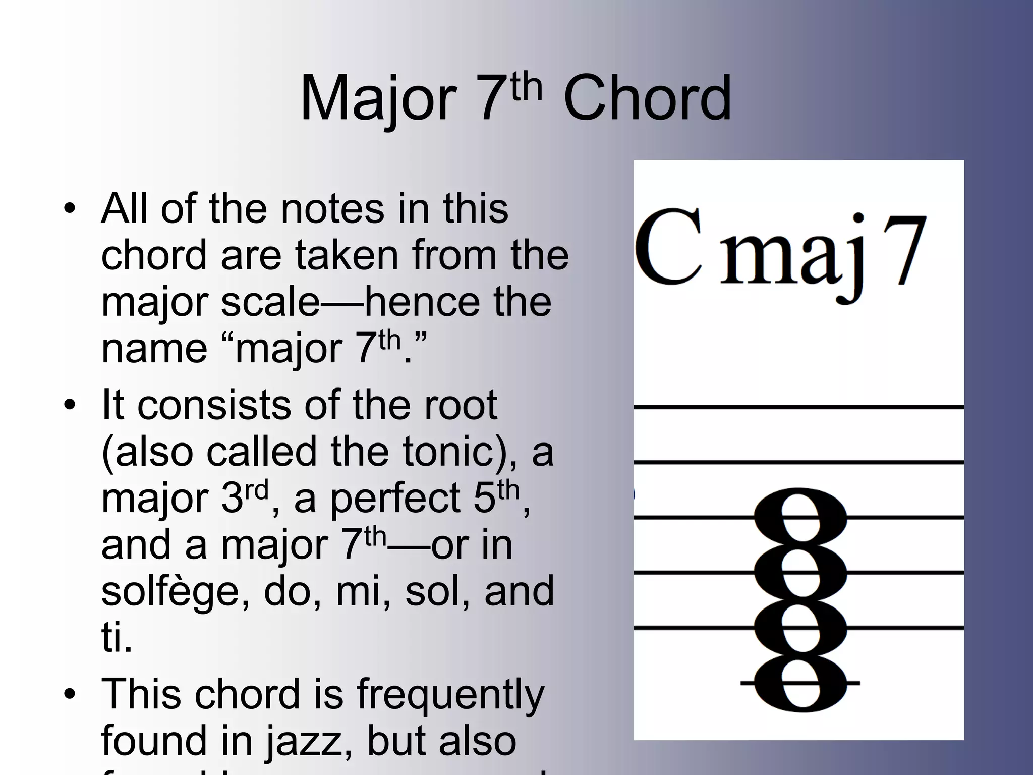 The Six Most Common 7th Chords | PPTX