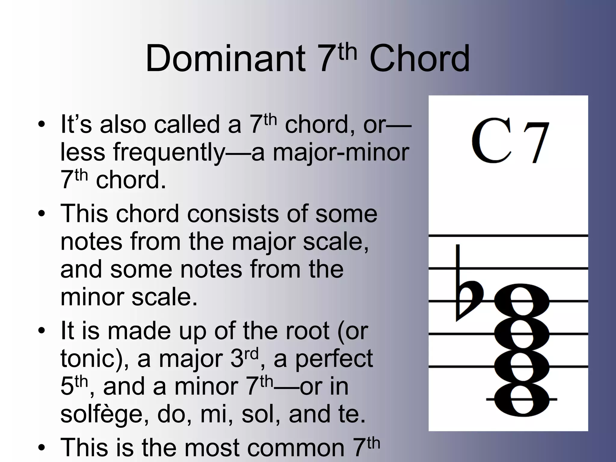The Six Most Common 7th Chords | PPTX