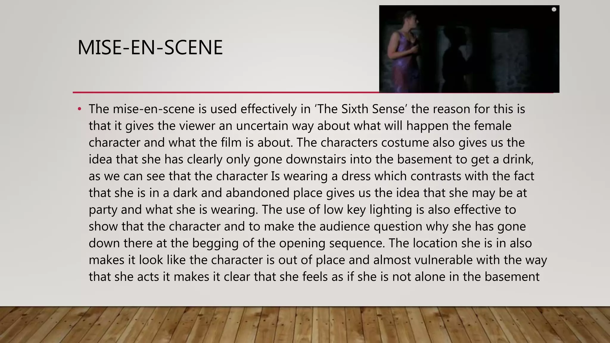 The sixth sense opening sequence analysis | PPT