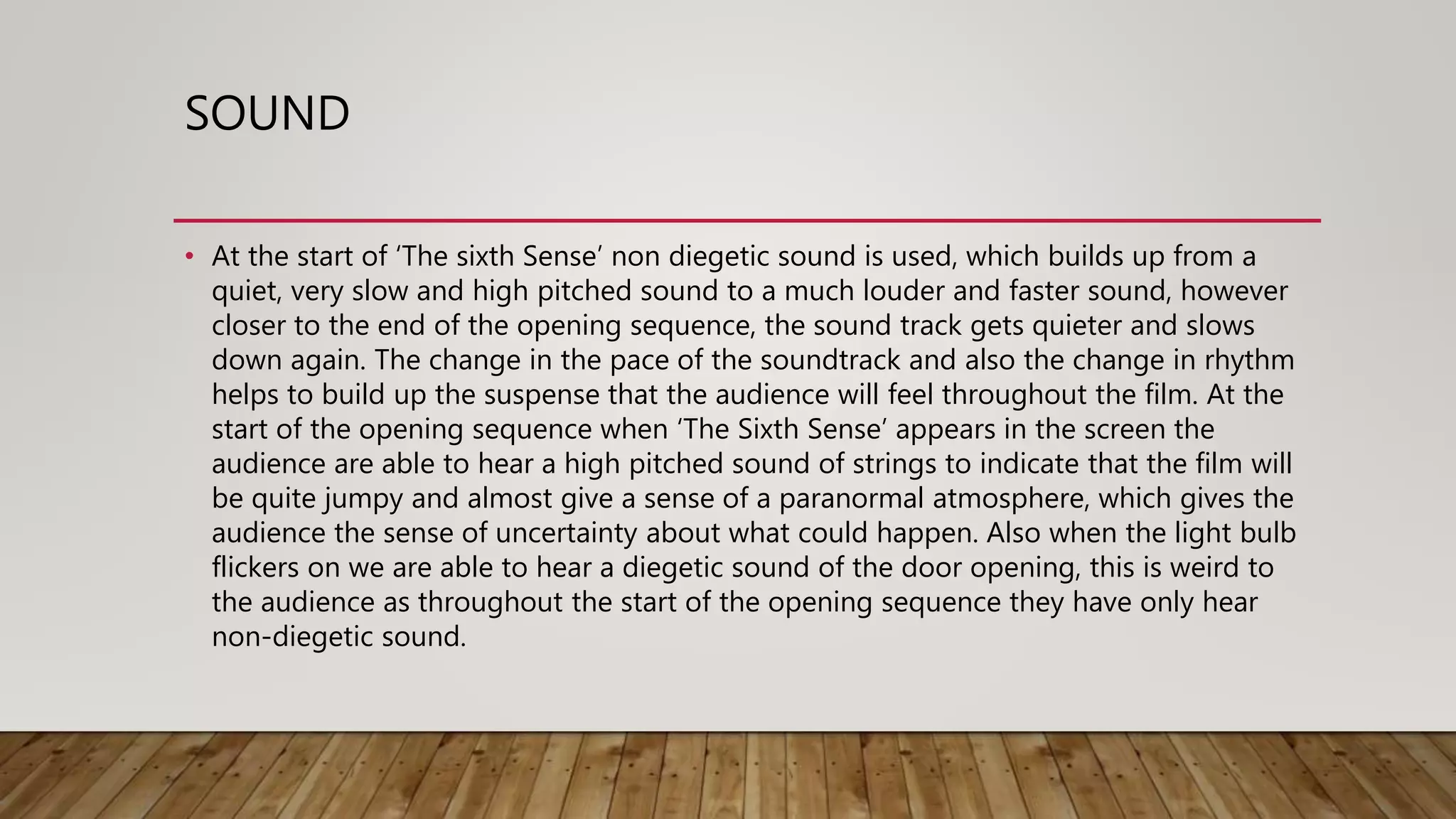 The sixth sense opening sequence analysis | PPT