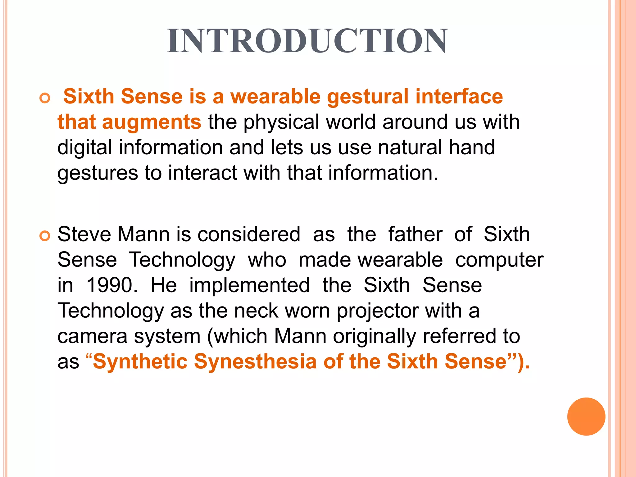 The sixth sense technology complete ppt | PPTX