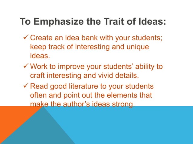 The six traits ideas | PPT