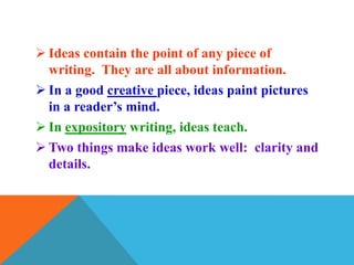 The six traits ideas | PPTX