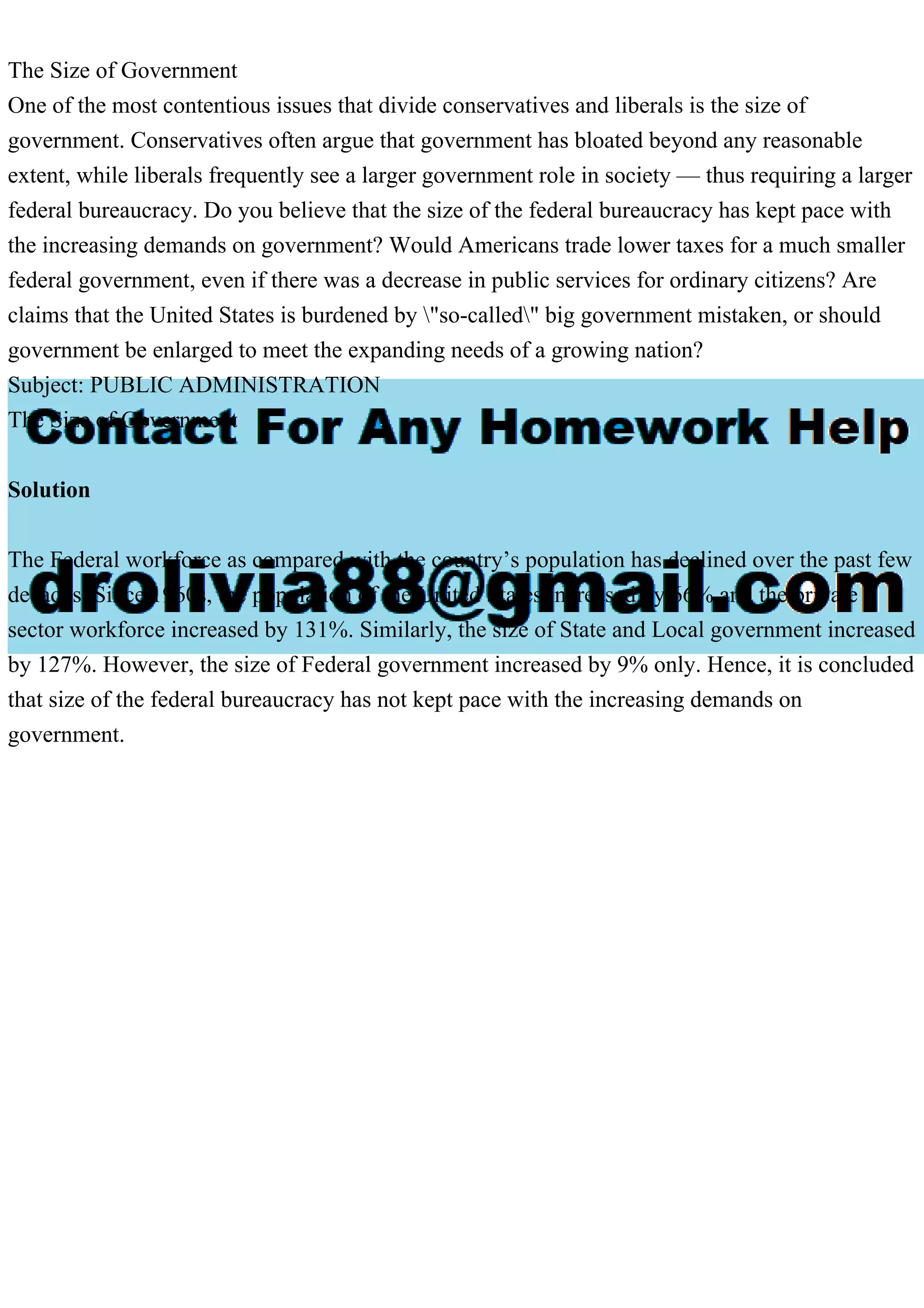 The Size of GovernmentOne of the most contentious issues that divi.pdf ...