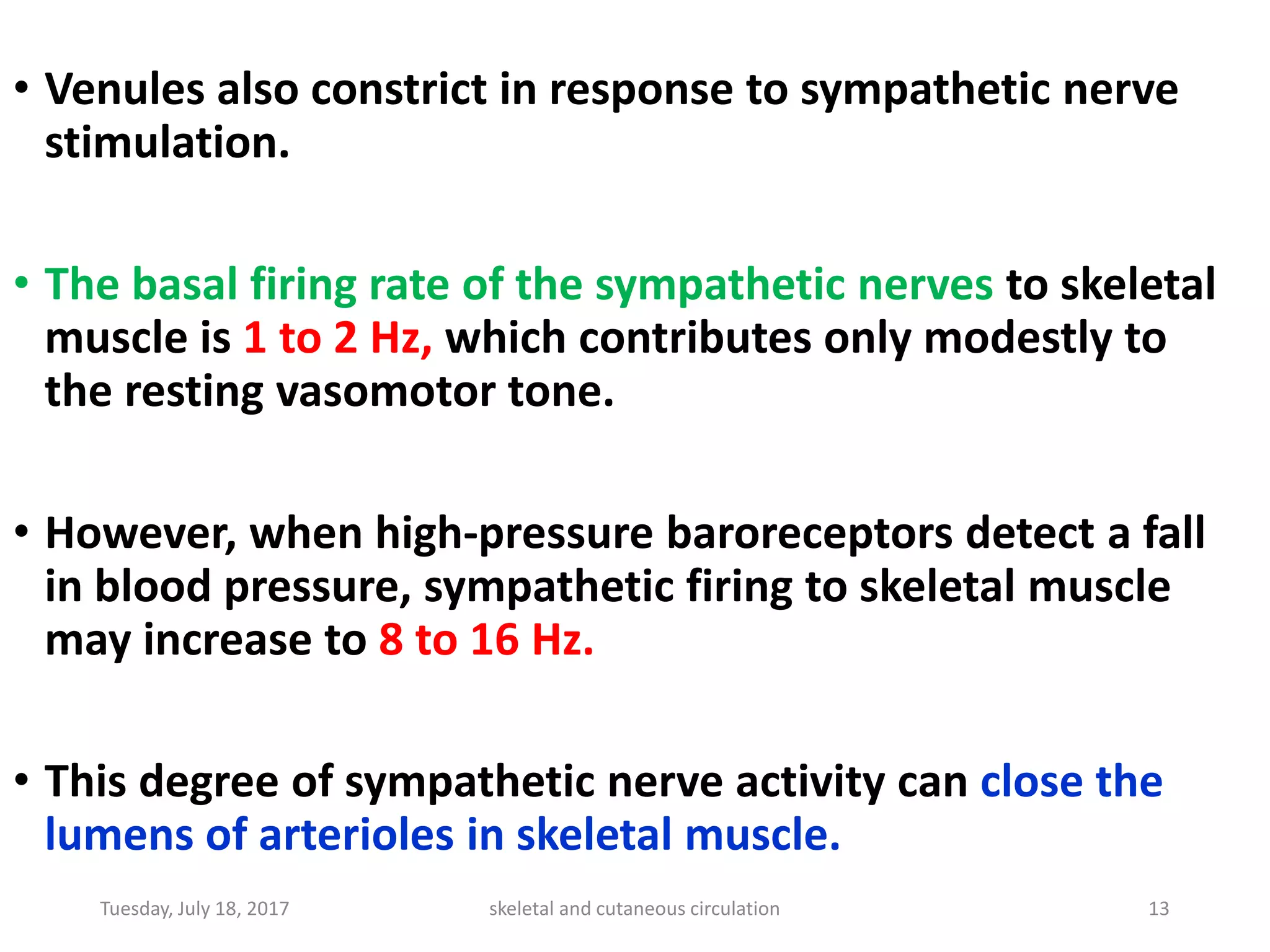 The skeletal muscle and cutaneous circulation | PPTX