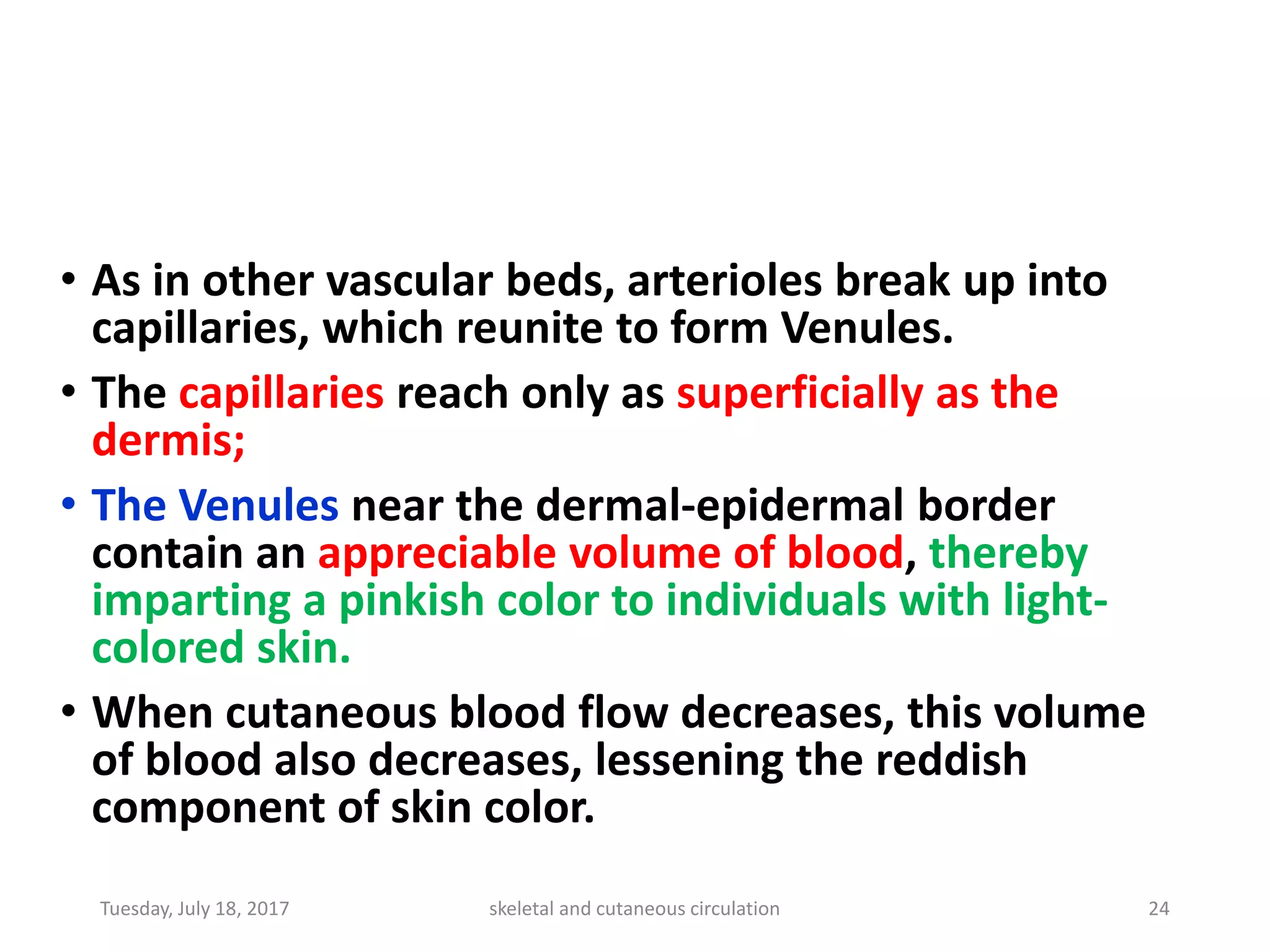The skeletal muscle and cutaneous circulation | PPTX