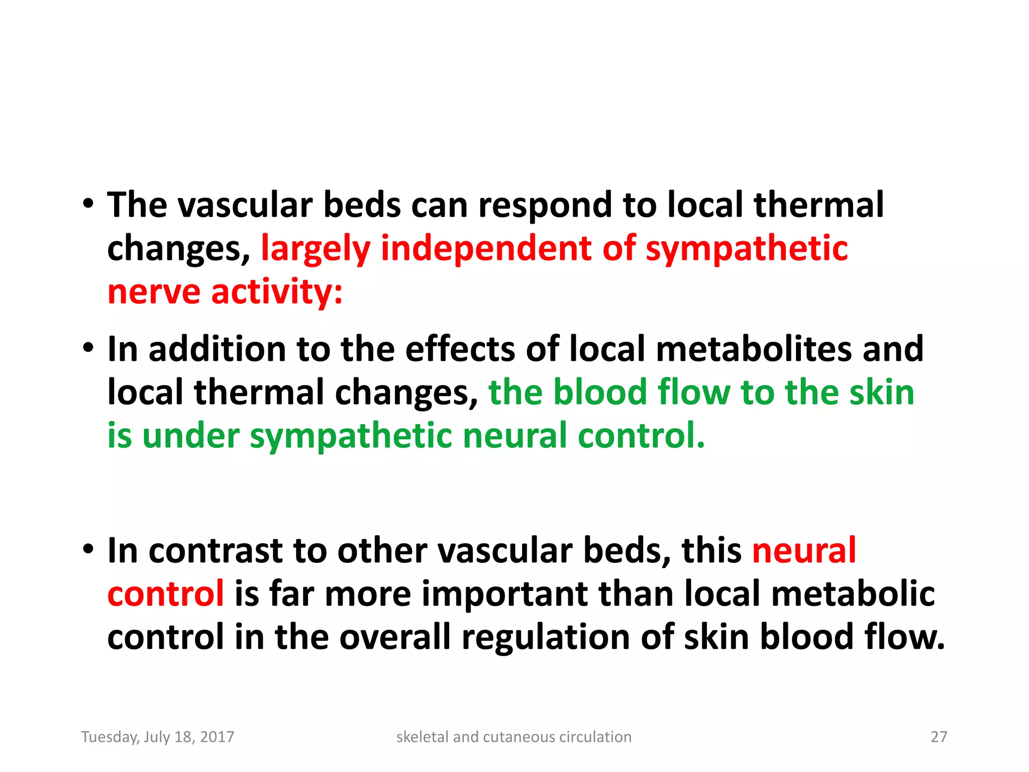 The skeletal muscle and cutaneous circulation | PPTX