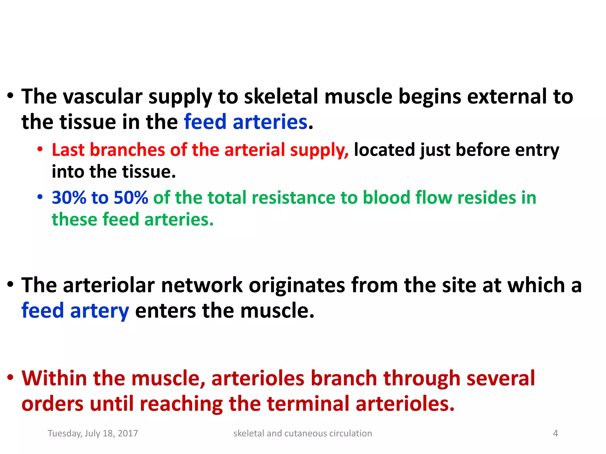 The skeletal muscle and cutaneous circulation | PPTX