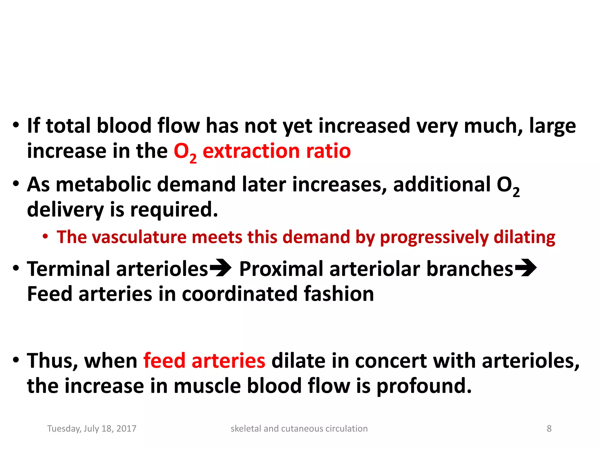 The skeletal muscle and cutaneous circulation | PPTX
