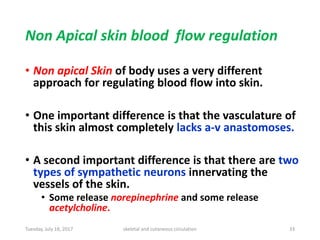 The skeletal muscle and cutaneous circulation | PPT