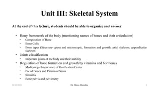 The Skeletal System Part One .pptx