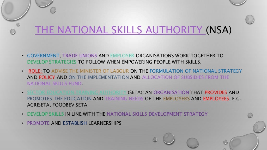 The Skills Development Act the-skills-development-act