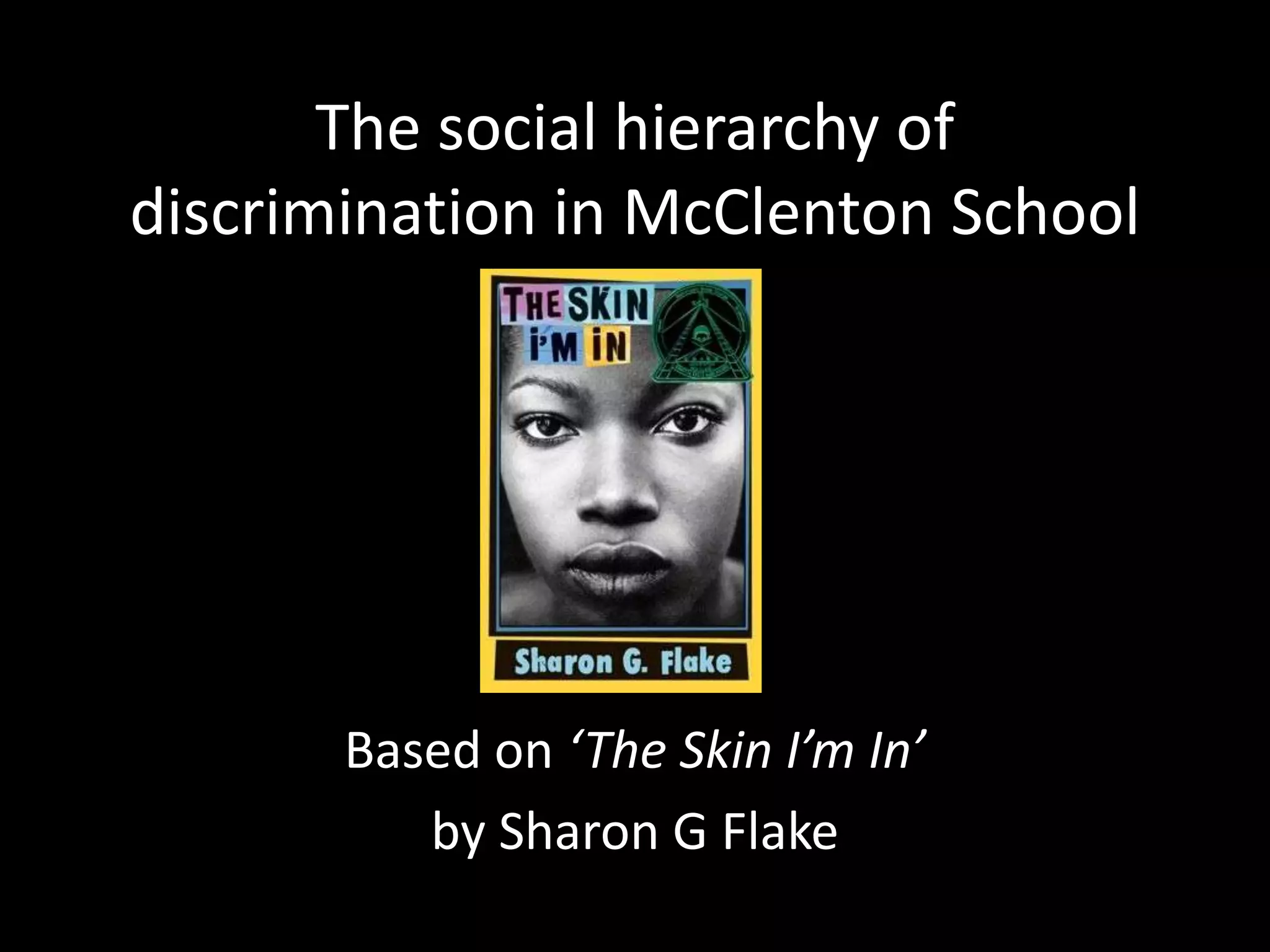 'The Skin I'm In' (Sharon G Flake) social hierarchy and values lesson ...